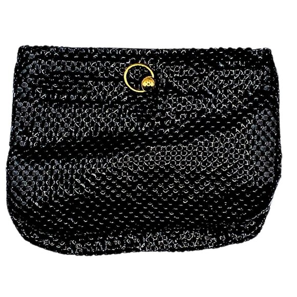 Vintage | Bags | Vintage 6s Beaded Clutch Small Black Evening Formal ...